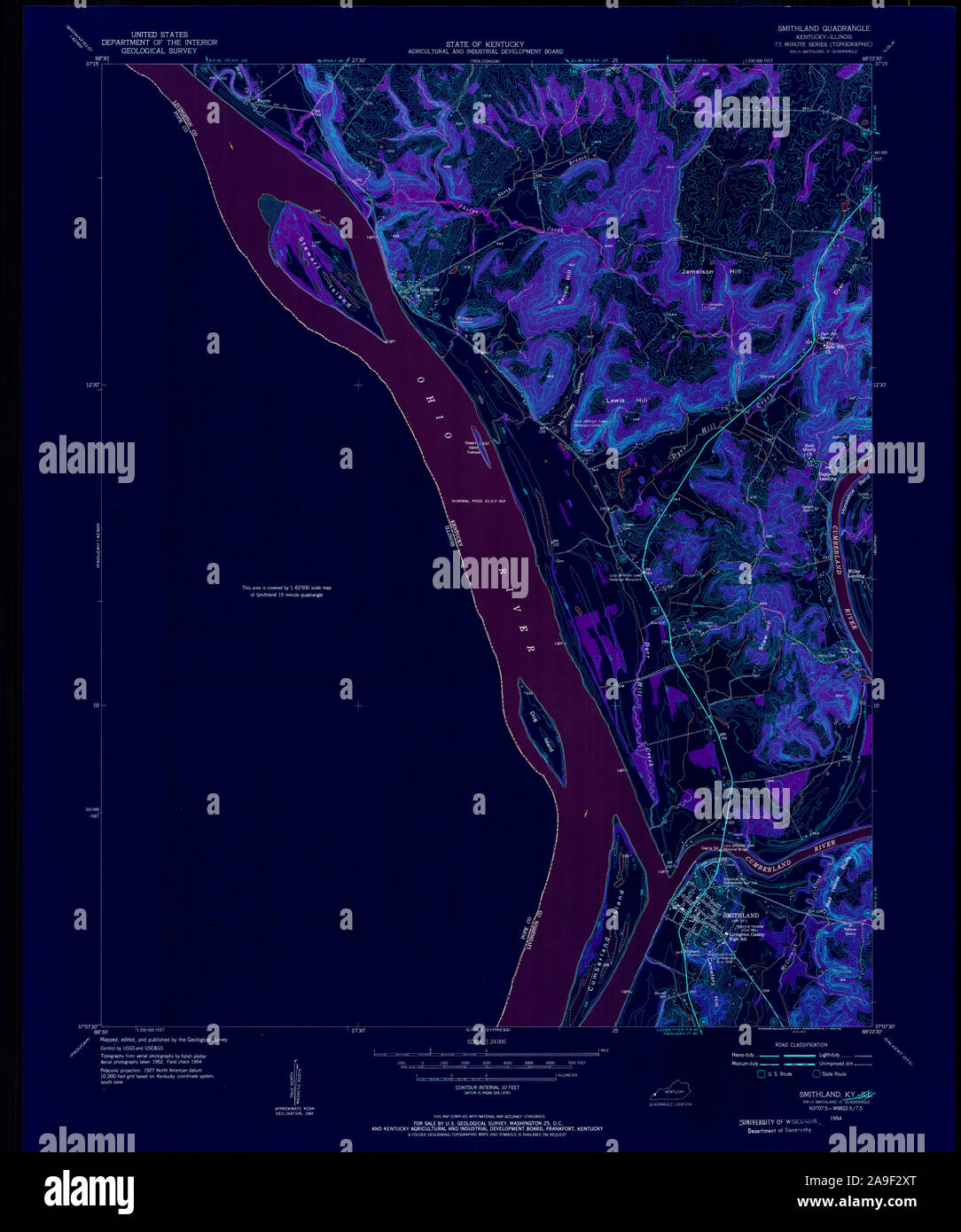 Map of smithland hi-res stock photography and images - Alamy