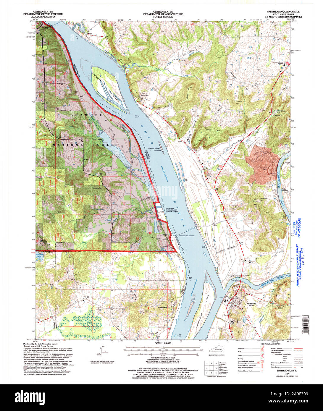 Map of smithland hi-res stock photography and images - Alamy