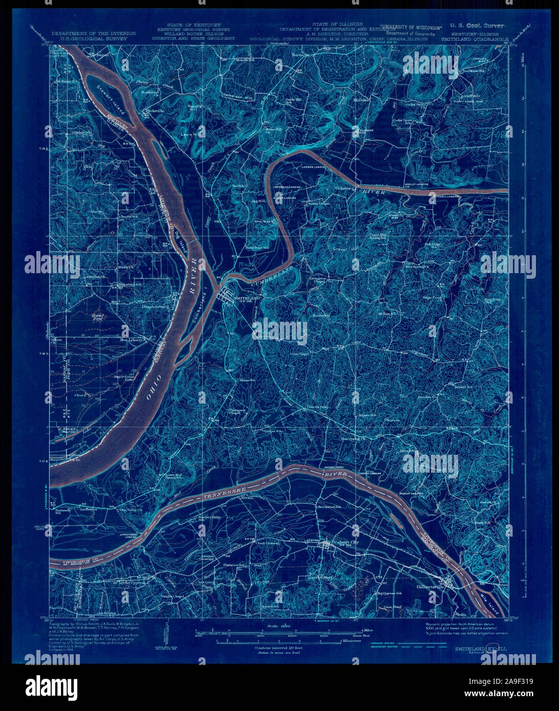 Map of smithland hi-res stock photography and images - Alamy