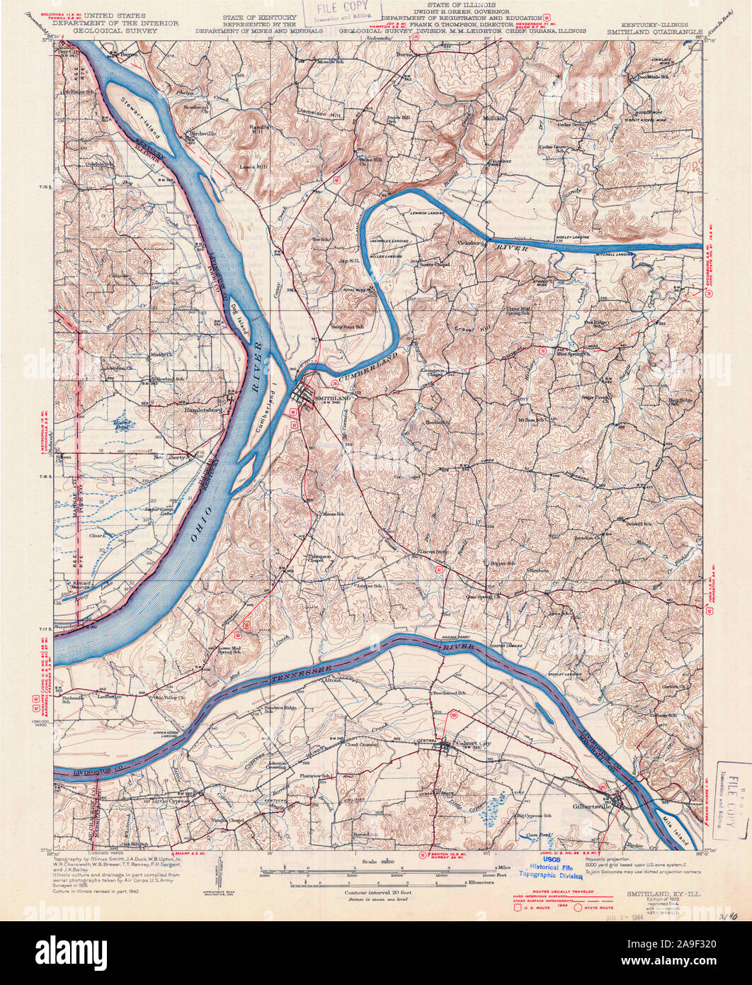 Map of smithland hi-res stock photography and images - Alamy
