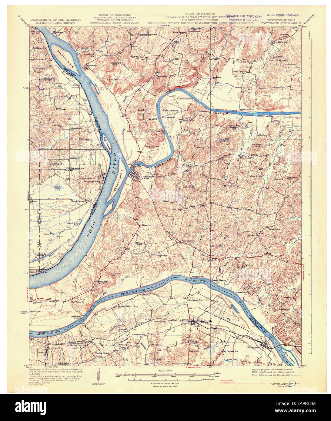 Map of smithland hi-res stock photography and images - Alamy