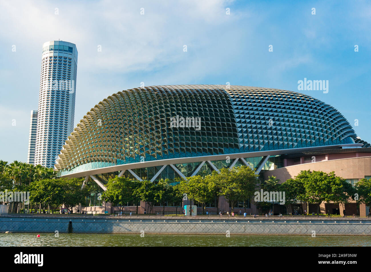 Singapore, Singapore - October 4, 2014: Theatres on the Bay building at ...