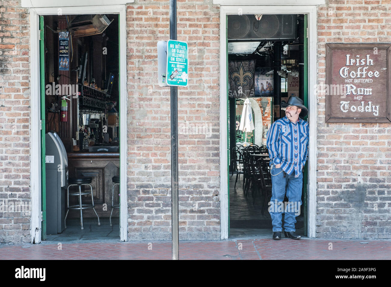 Bar on Bourbon Street in New Orleans. This historic street in the ...
