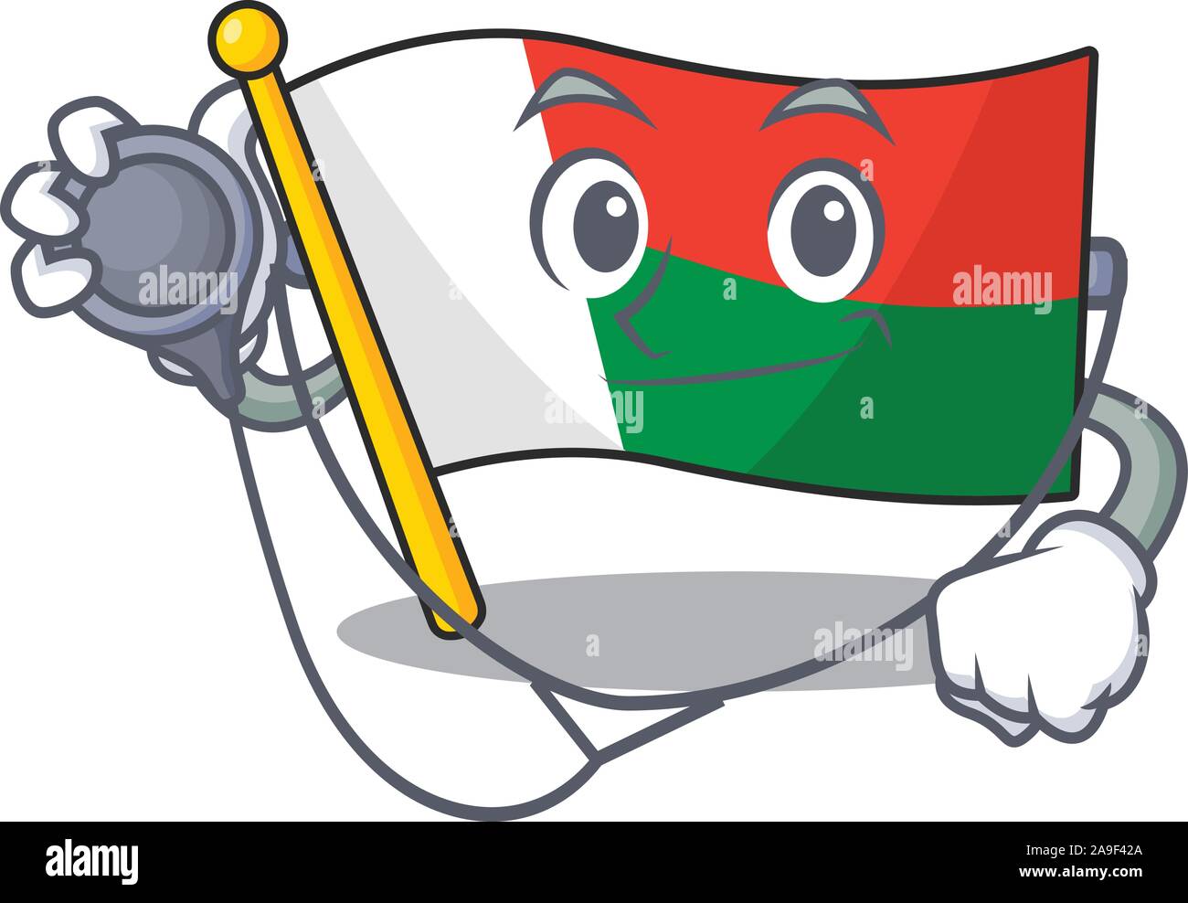 Mascot flag madagascar with in doctor character Stock Vector Image ...