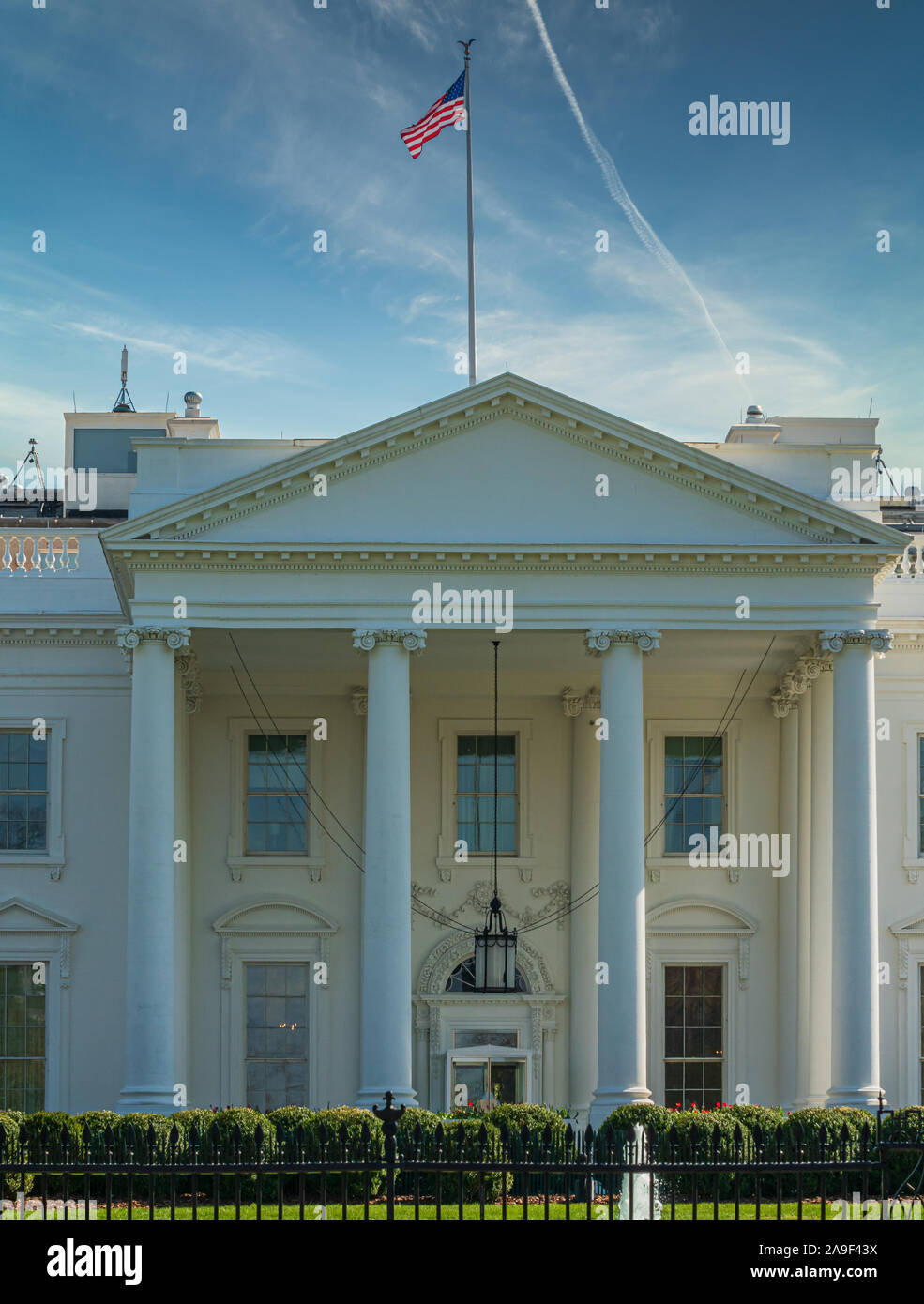 White House Columns Close Up