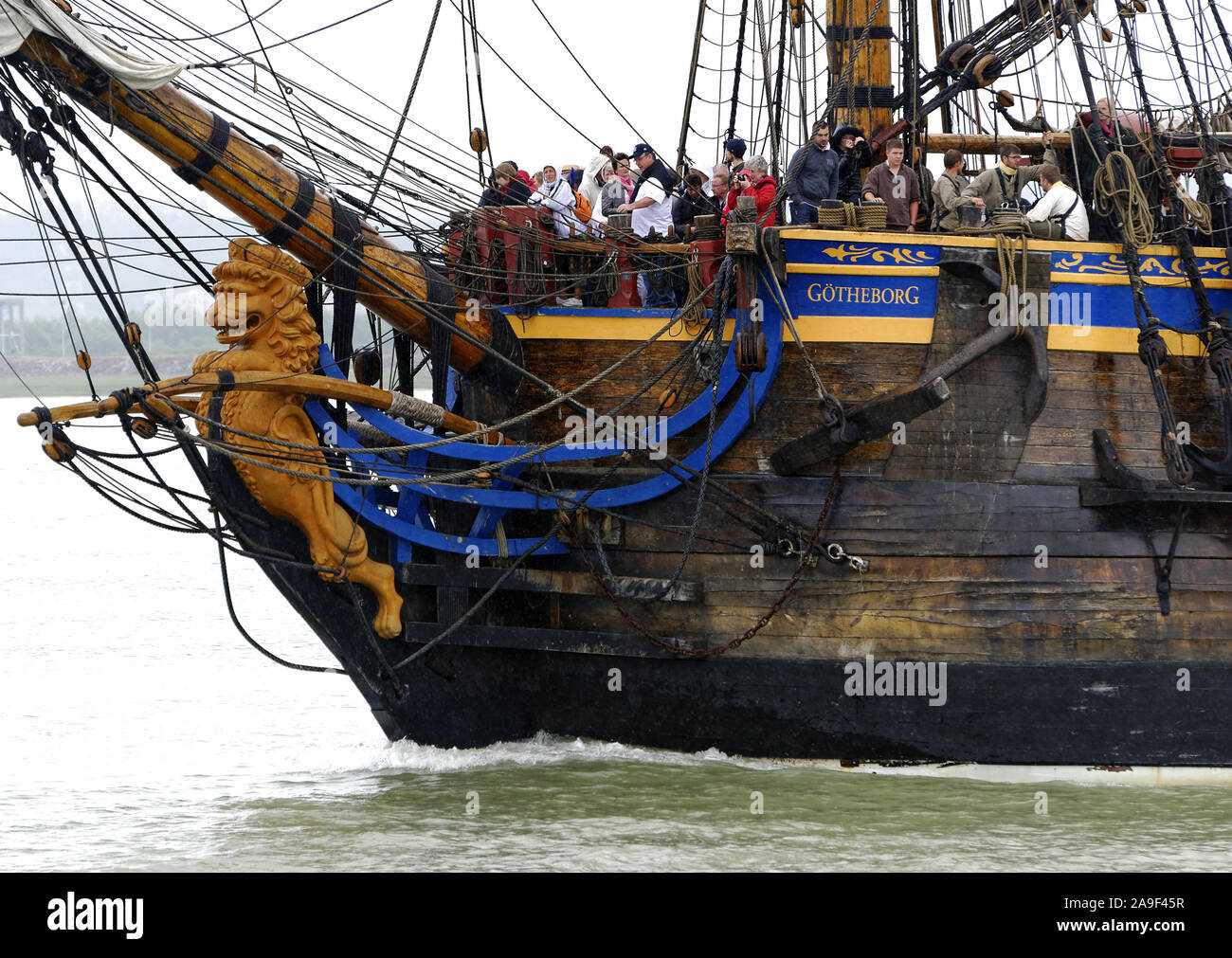 Replica 18th century tall ship swedish ship gotheborg hi-res stock ...