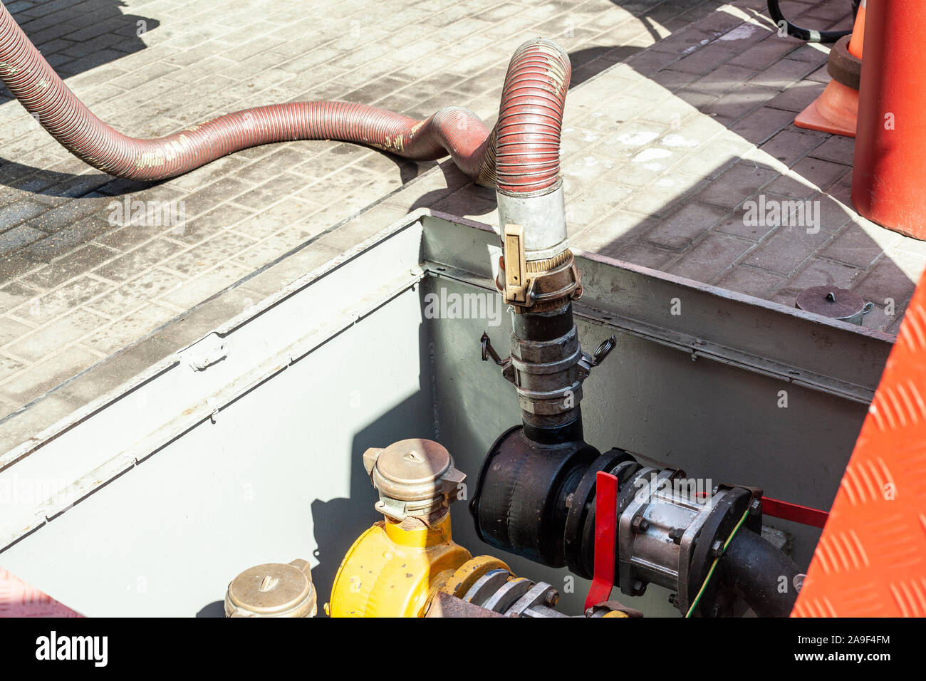 Truck fuel cable gas station hi-res stock photography and images - Alamy