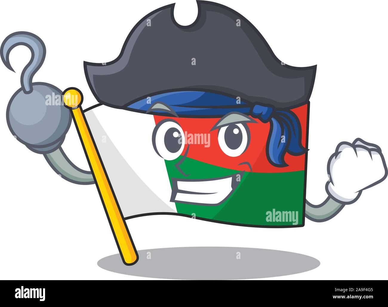 Mascot flag madagascar with in pirate character Stock Vector Image ...