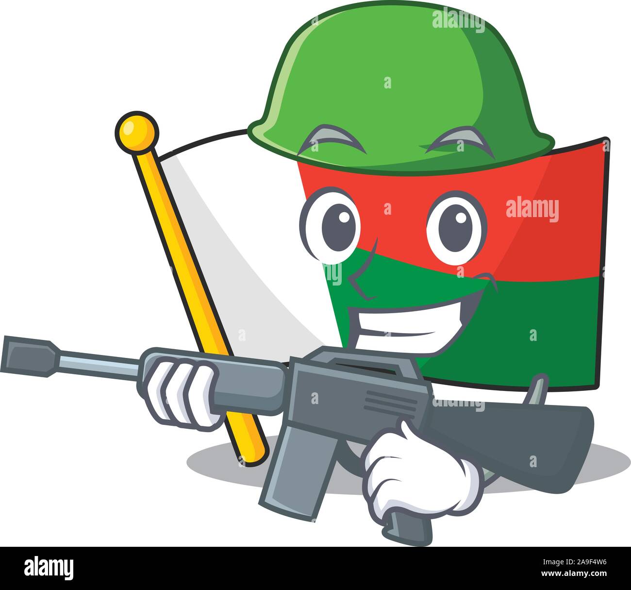 Mascot flag madagascar with in army character Stock Vector Image & Art ...