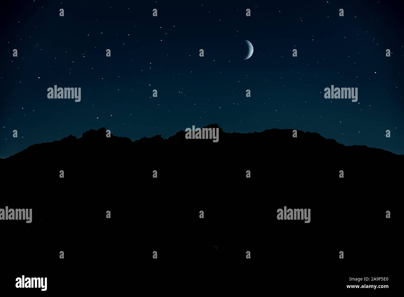 Night nighttime moon moonlight firmament hi-res stock photography and ...