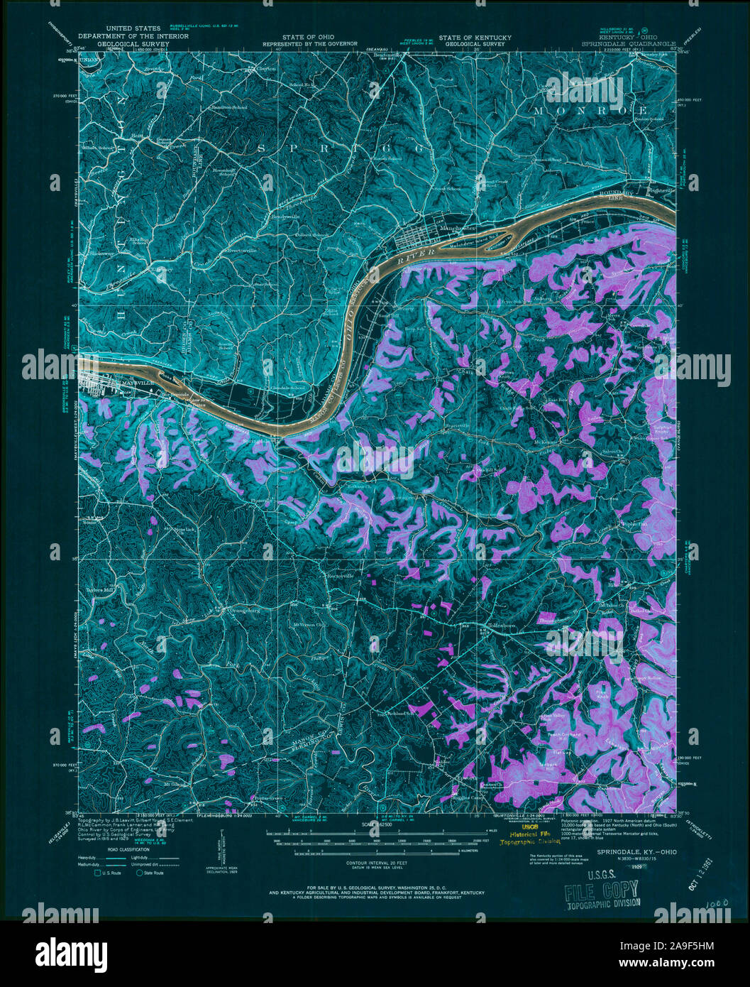 Springdale map hi-res stock photography and images - Alamy