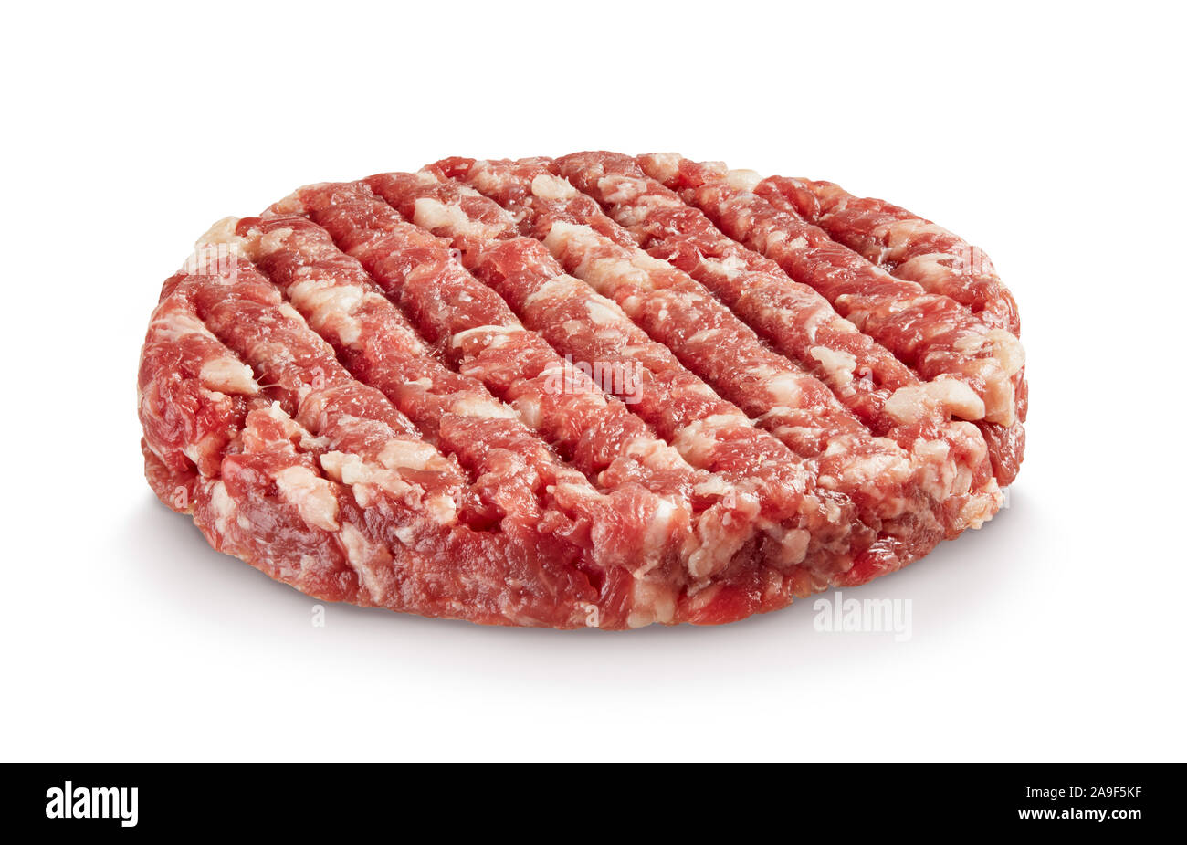 Raw hamburger meat isolated on white background Stock Photo - Alamy