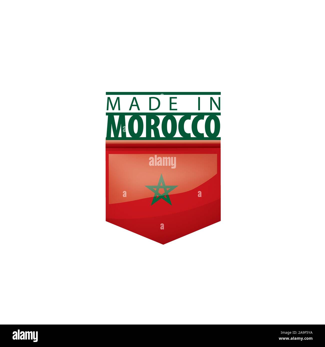 Morocco flag, vector illustration on a white background Stock Vector ...