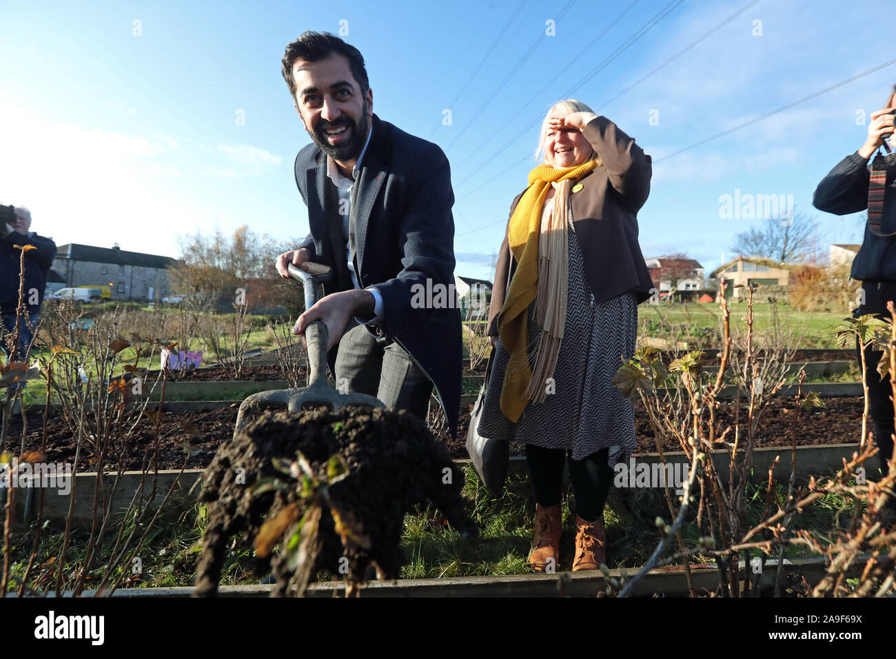 SNP Justice Secretary Humza Yousaf (left) with Glasgow North East ...