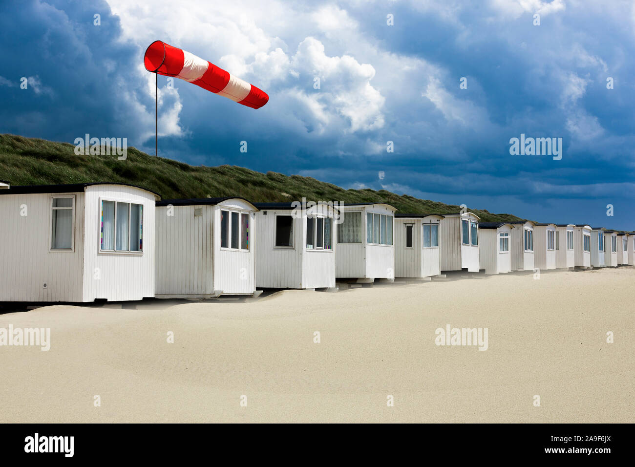 Beach house in storm Stock Photo - Alamy