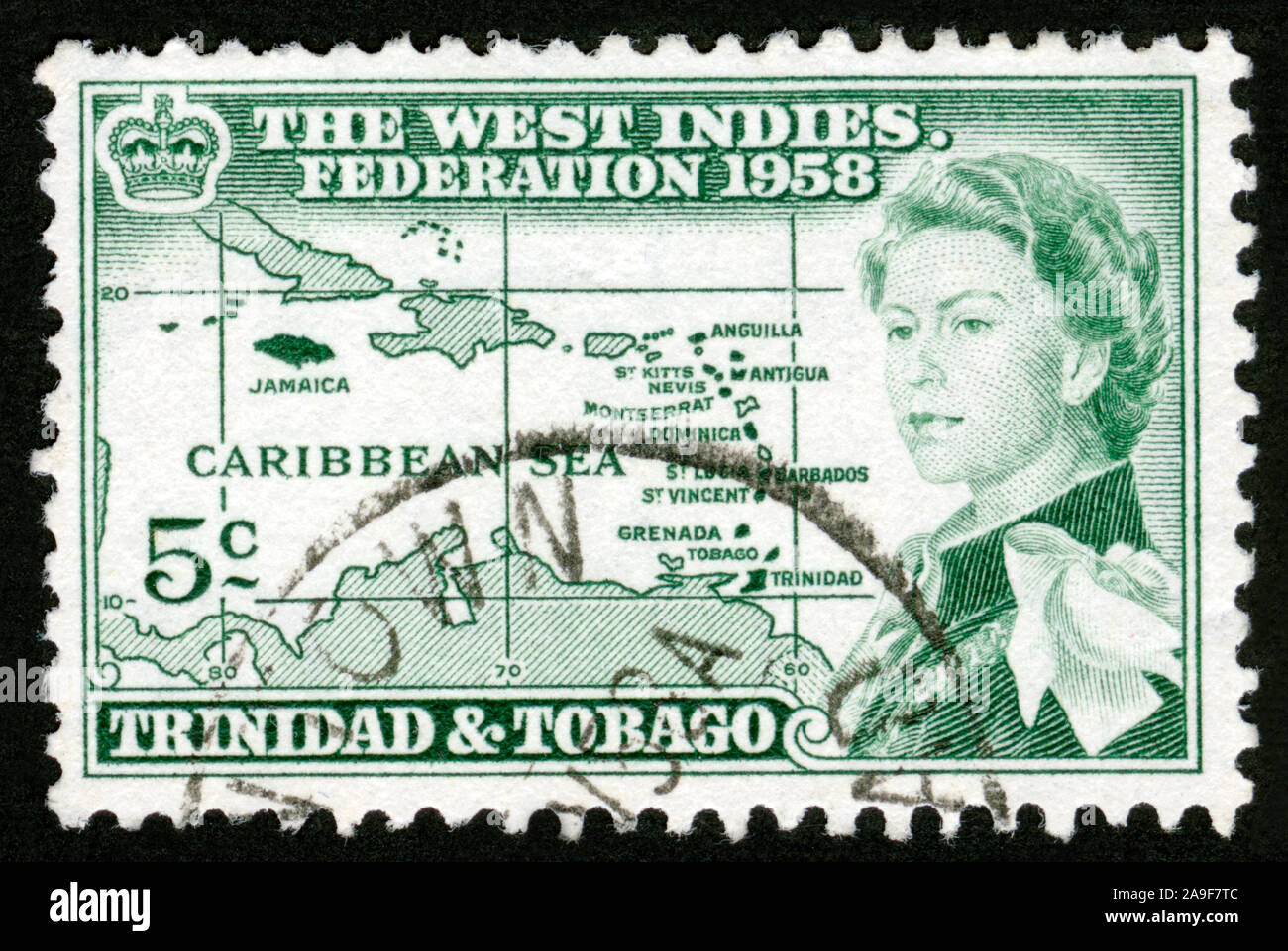 West indies federation stamp hi-res stock photography and images - Alamy