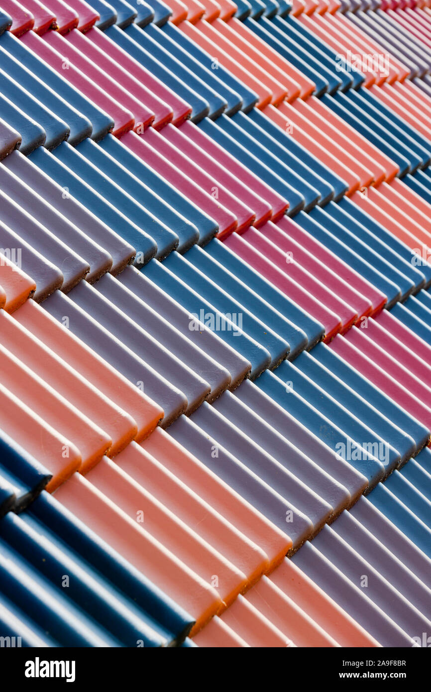 Multicoloured tiled roof hi-res stock photography and images - Alamy