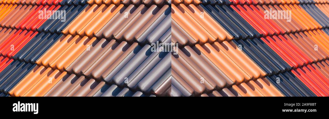 Colorful roof tiles Stock Photo - Alamy