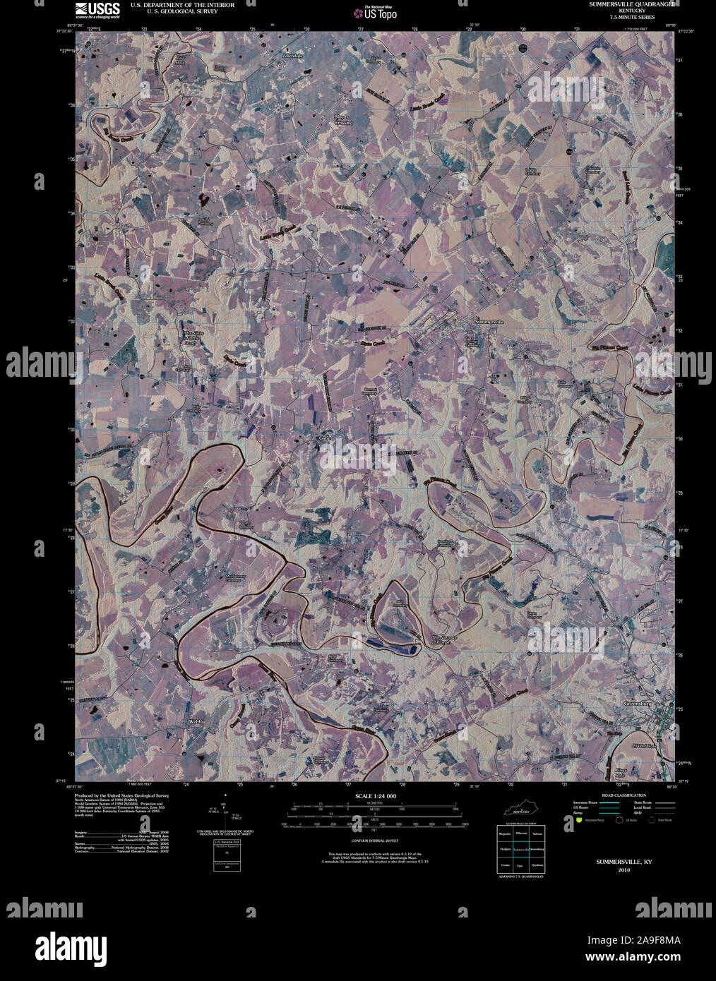 Map of summersville hi-res stock photography and images - Alamy