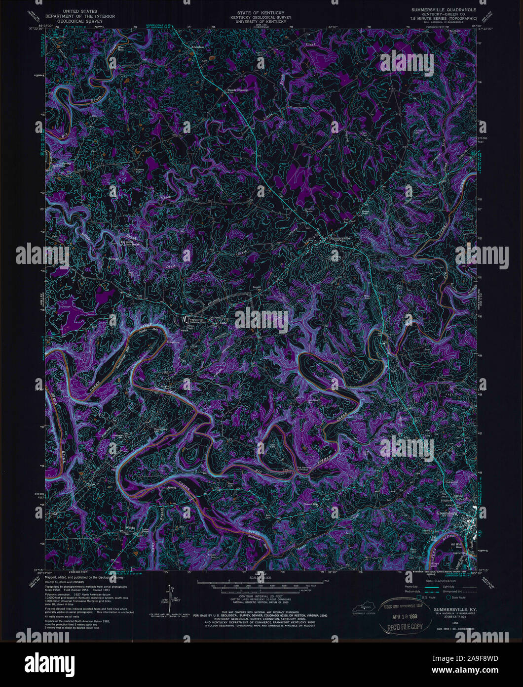 Map of summersville hi-res stock photography and images - Alamy