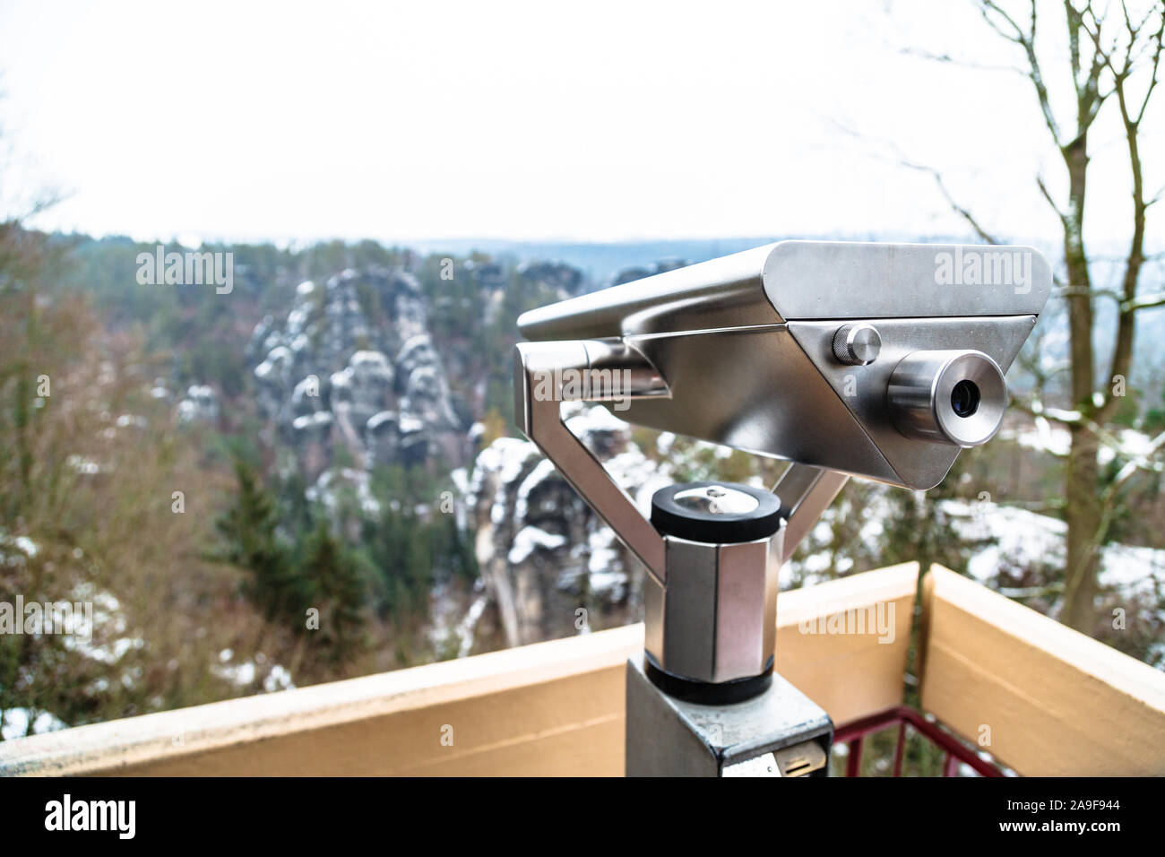 View to mountains landscape from observation deck Stock Photo - Alamy