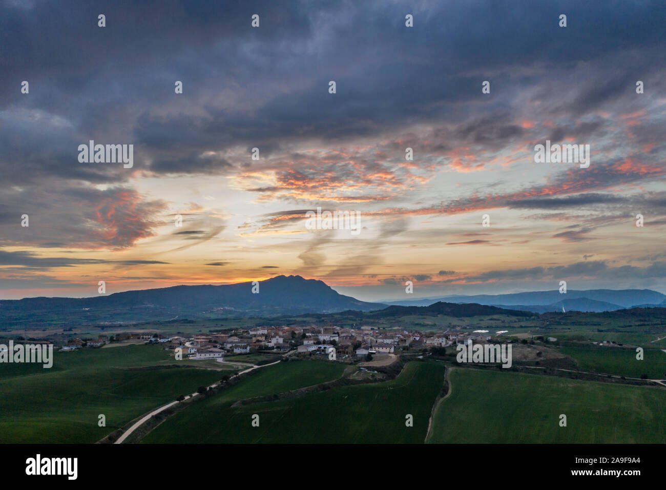 Aerial village view Stock Photo - Alamy