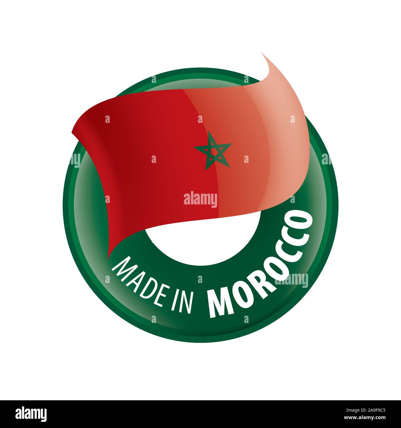 Morocco flag, vector illustration on a white background Stock Vector ...