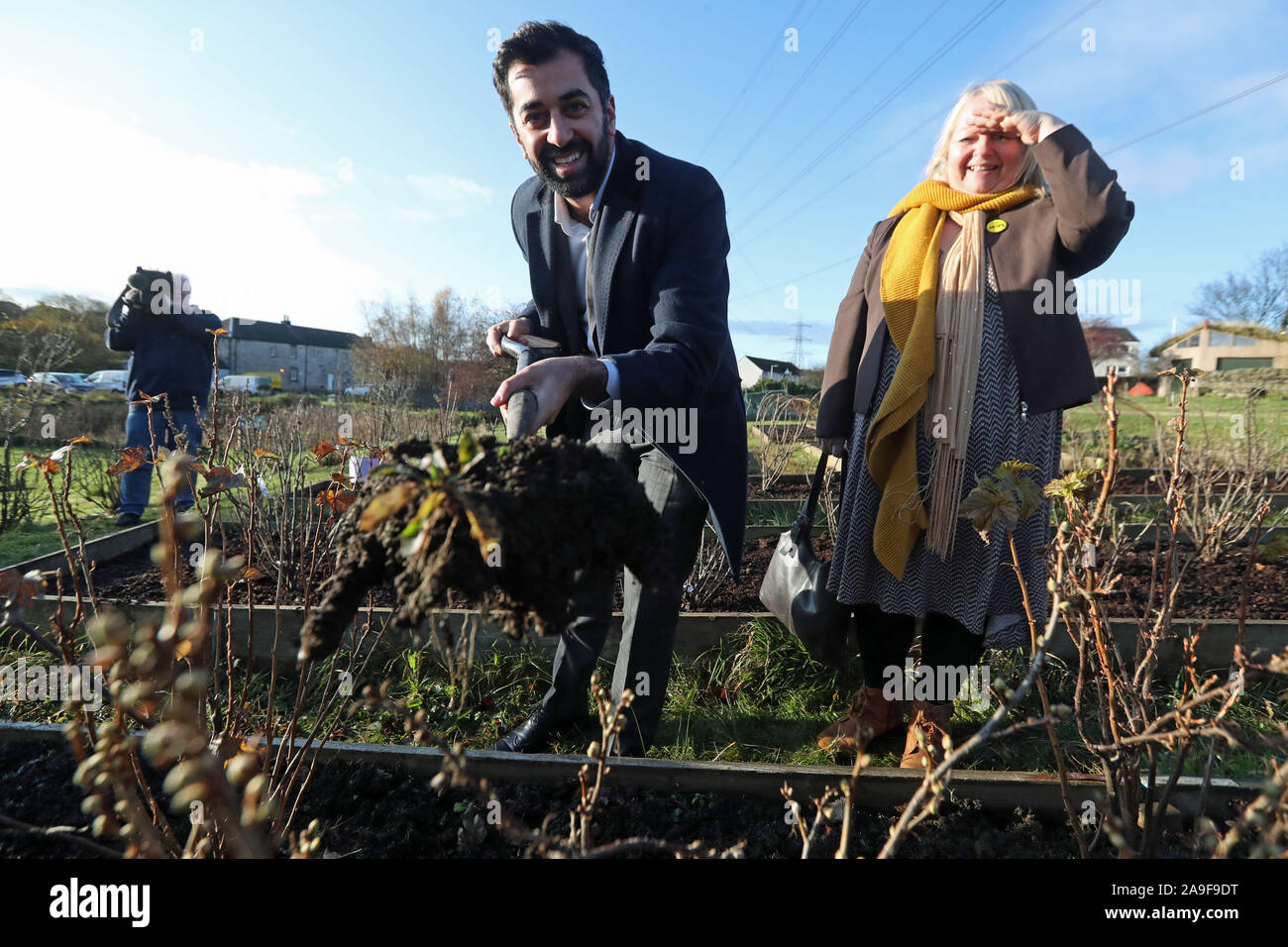 SNP Justice Secretary Humza Yousaf (left) with Glasgow North East ...