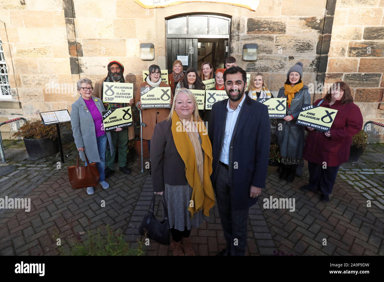 SNP Justice Secretary Humza Yousaf (right) with Glasgow North East ...