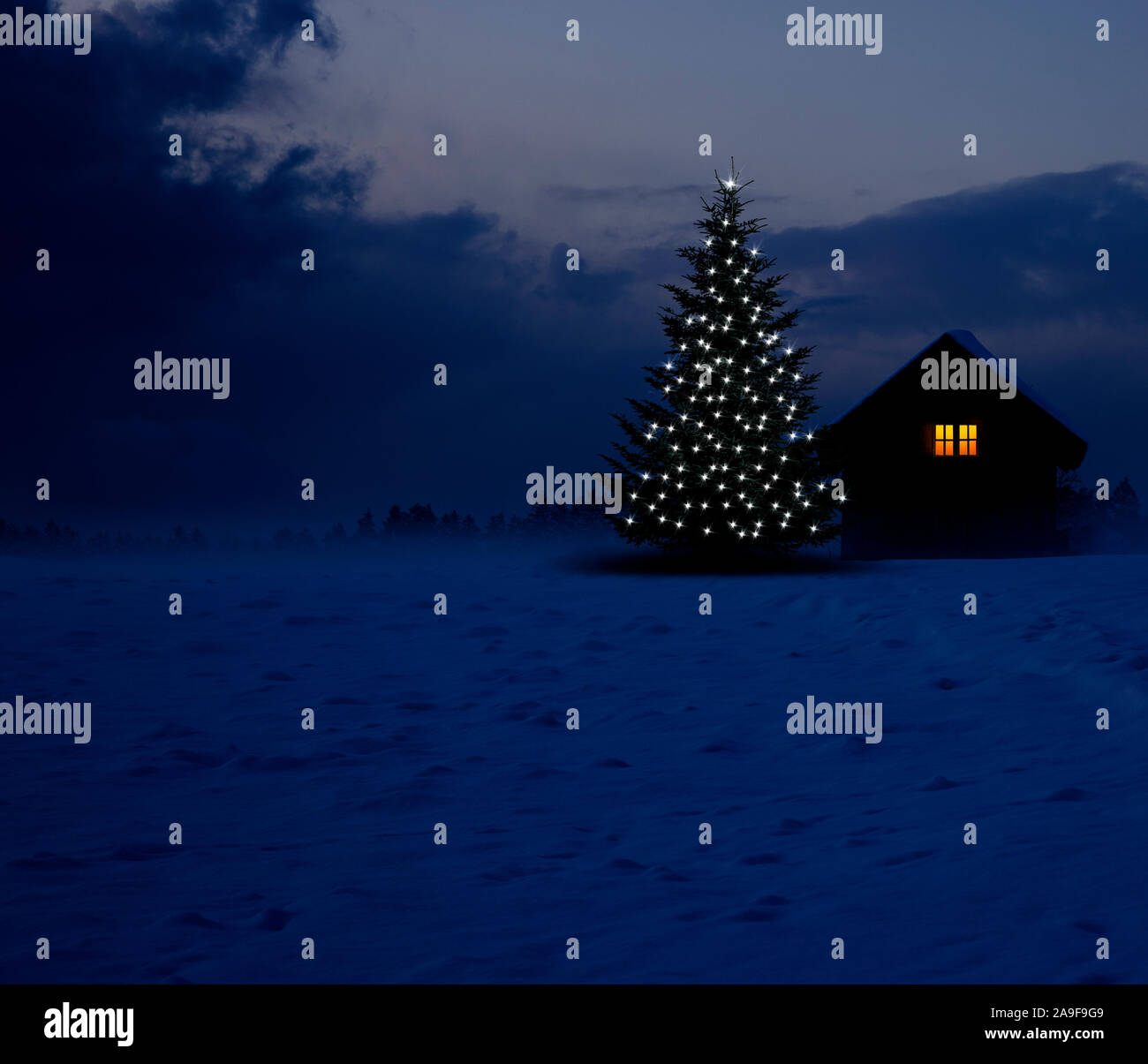 Ski lodge christmas tree hi-res stock photography and images - Alamy