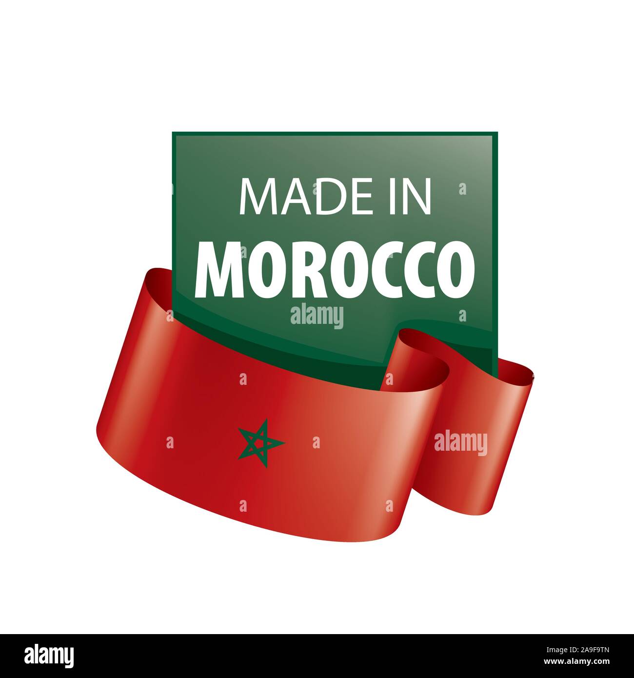 Morocco flag, vector illustration on a white background Stock Vector ...