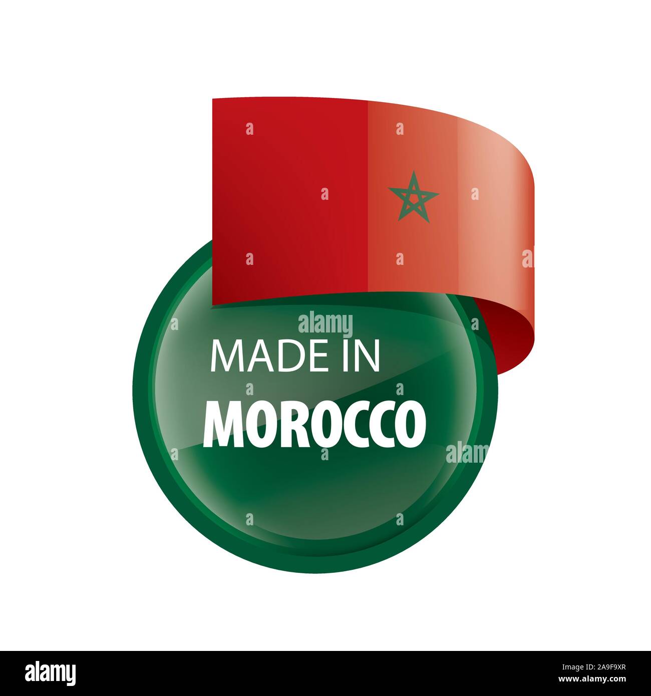 Morocco flag, vector illustration on a white background Stock Vector ...