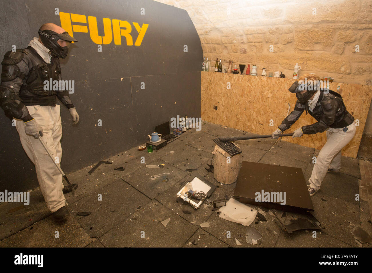 FURY ROOM ,PARIS : THE RAGE ROOM Stock Photo - Alamy