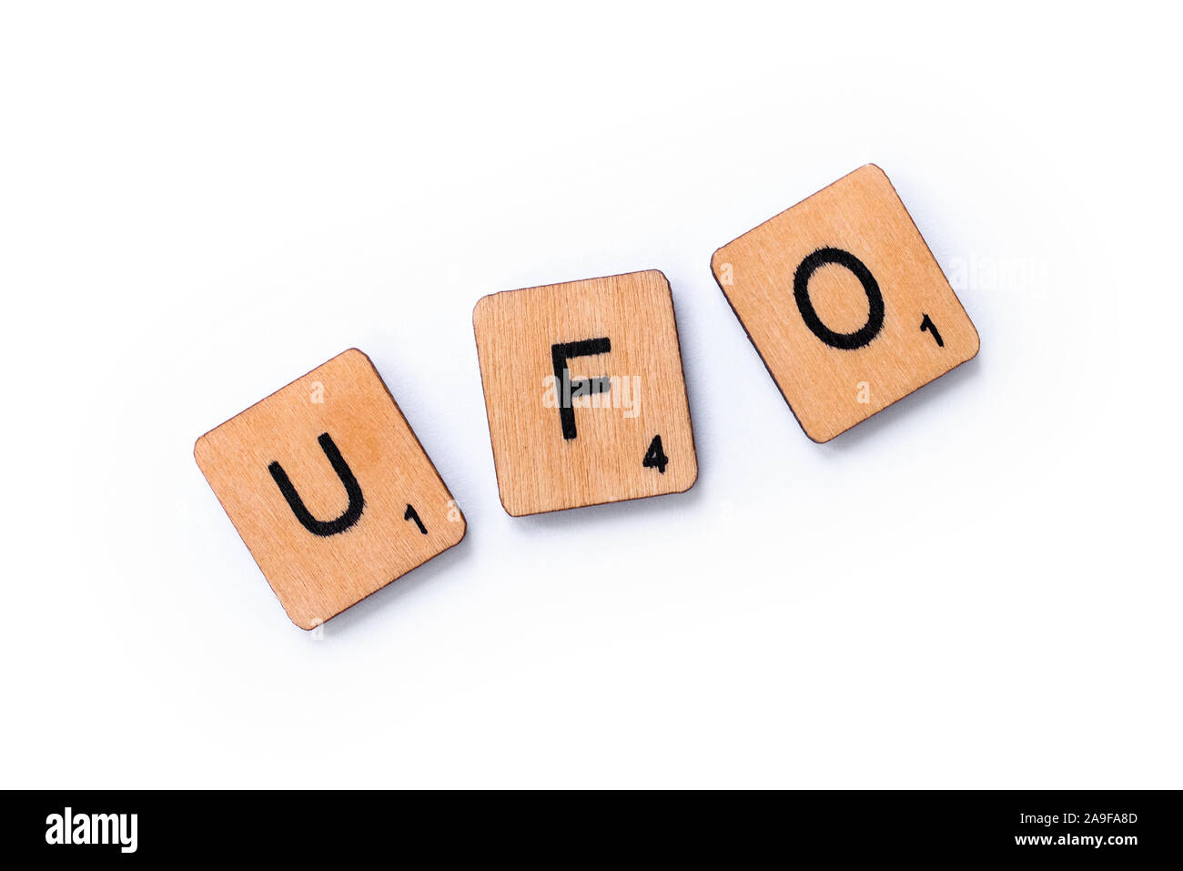 London, UK - June 12th 2019: The abbreviation UFO which stands for ...