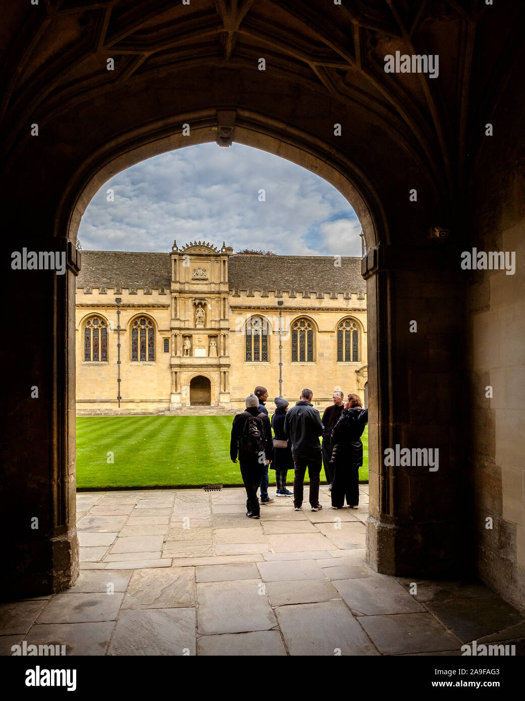 View into the quad of Wadham College, Oxford University Stock Photo - Alamy