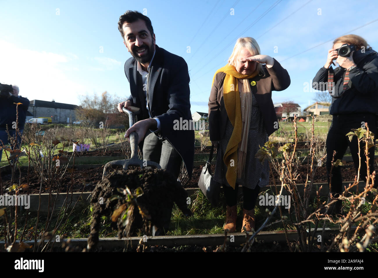 SNP Justice Secretary Humza Yousaf (left) with Glasgow North East ...