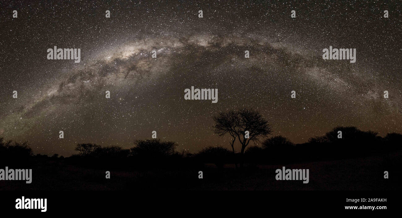 Milky Way over the Kalahari desert, southern Starry sky, Namibia Stock ...
