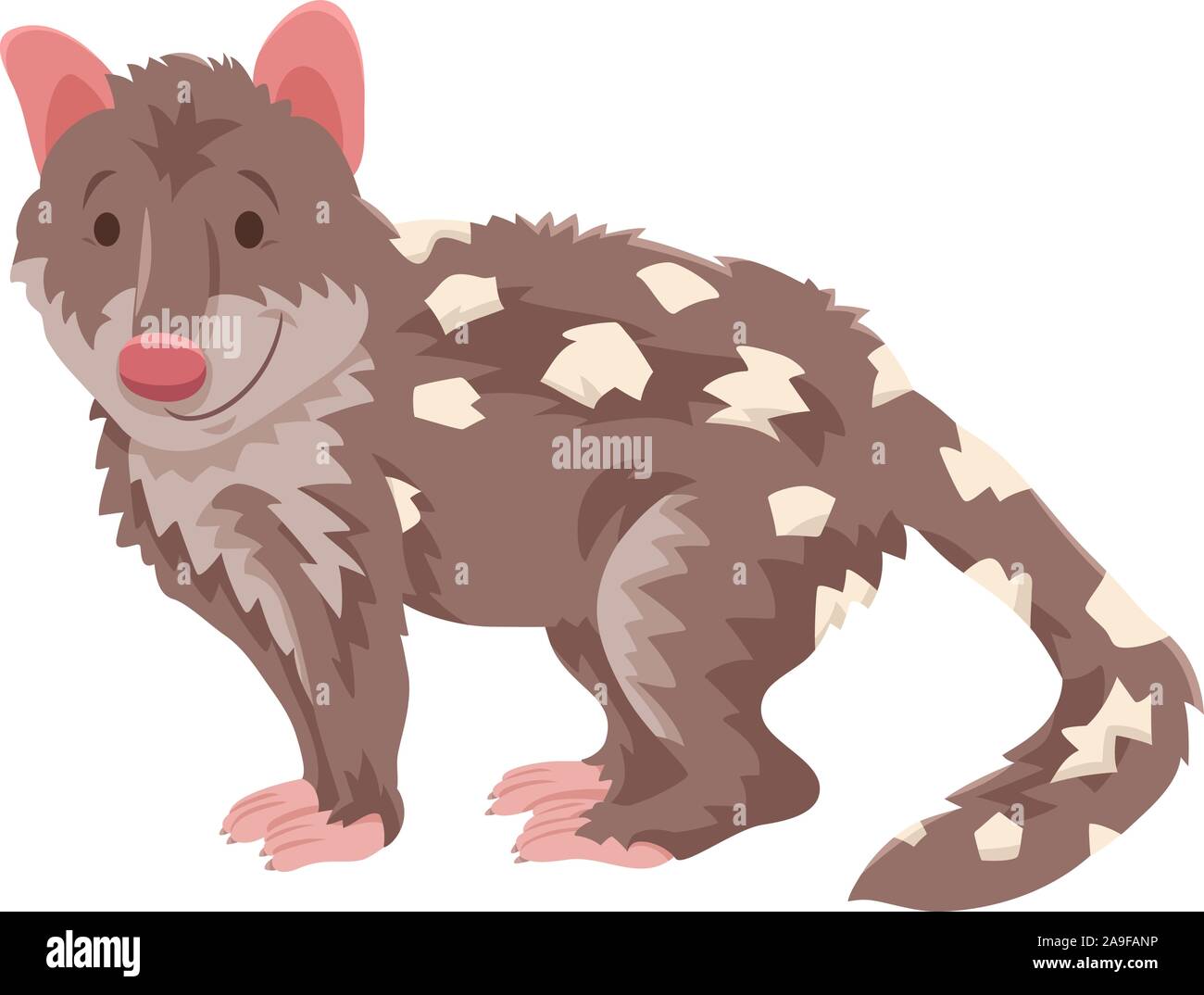 Cartoon Illustration of Funny Quoll Wild Animal Character Stock Vector ...