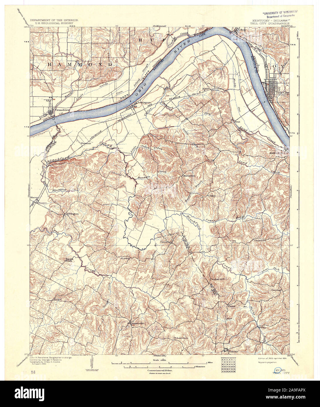 Map of tell city hi-res stock photography and images - Alamy