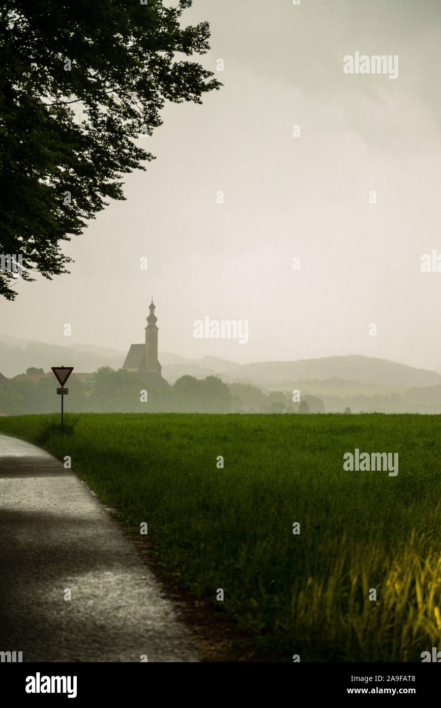 Rain scenery, Bavaria Stock Photo - Alamy