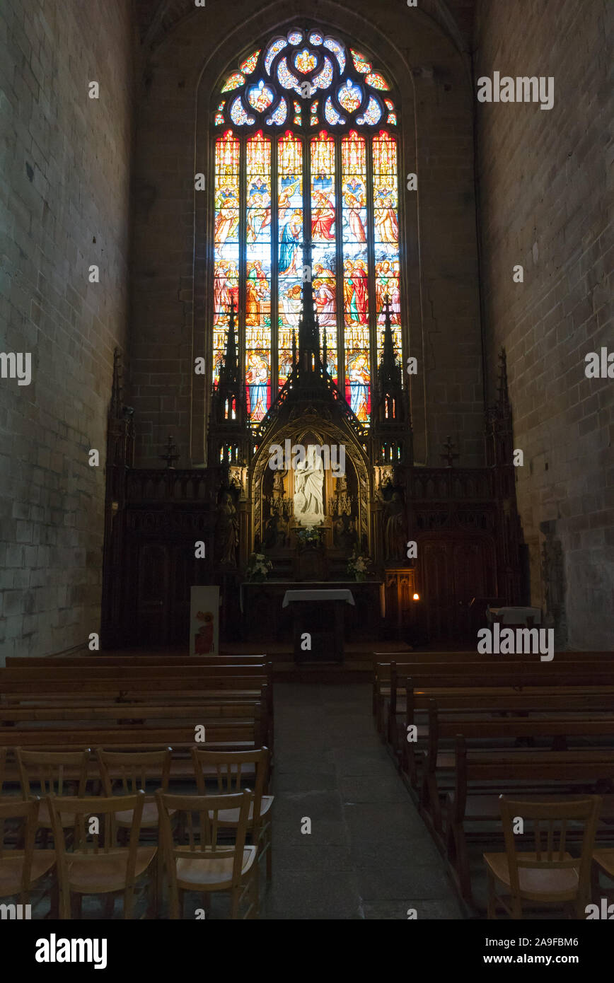 Dinan, Cotes-d-Armor / France - 19 August 2019: interior view of ...