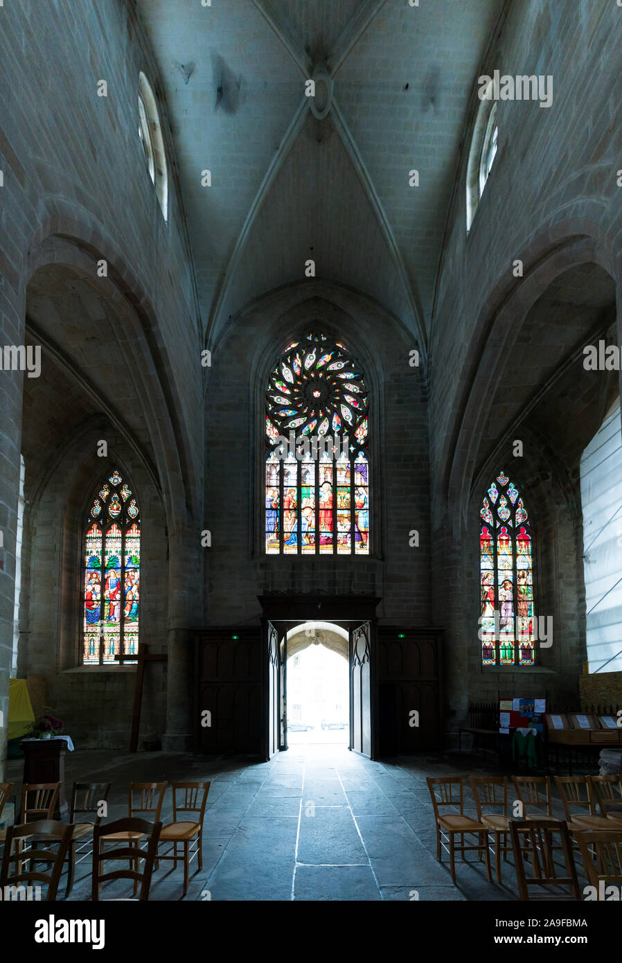 Dinan, Cotes-d-Armor / France - 19 August 2019: view of the entrance of ...