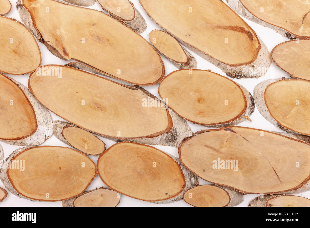 Birch wood slices Stock Photo - Alamy