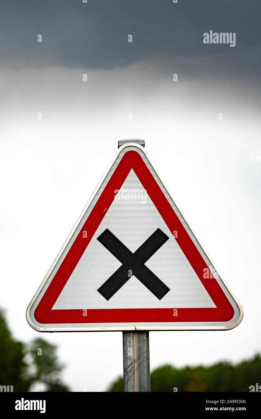 Road sign crossing Stock Photo - Alamy