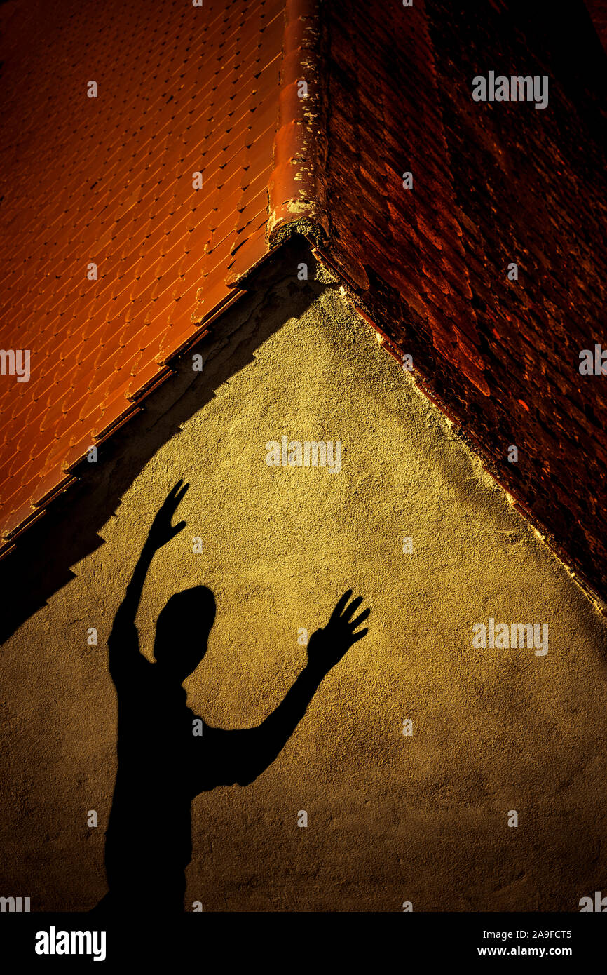 Shadow on house wall Stock Photo - Alamy