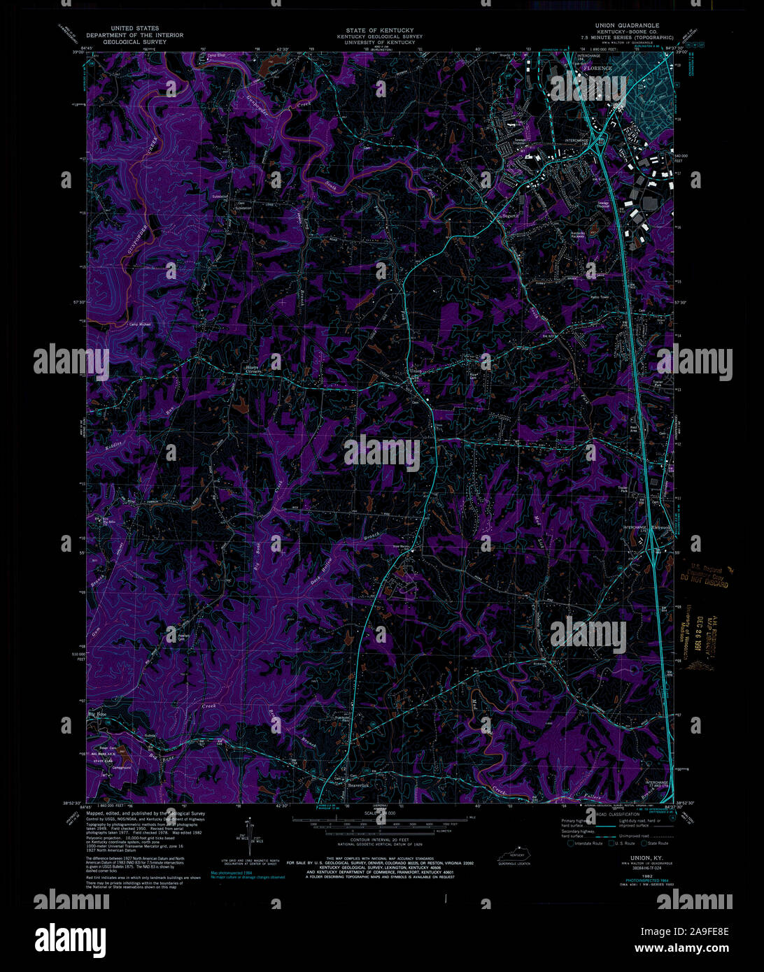 Union kentucky map hi-res stock photography and images - Alamy