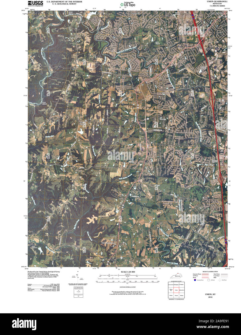 Union kentucky map hi-res stock photography and images - Alamy