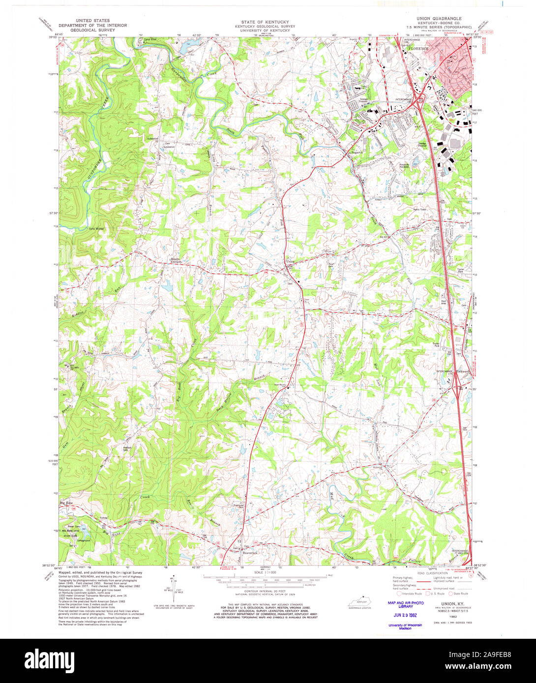Union kentucky map hi-res stock photography and images - Alamy