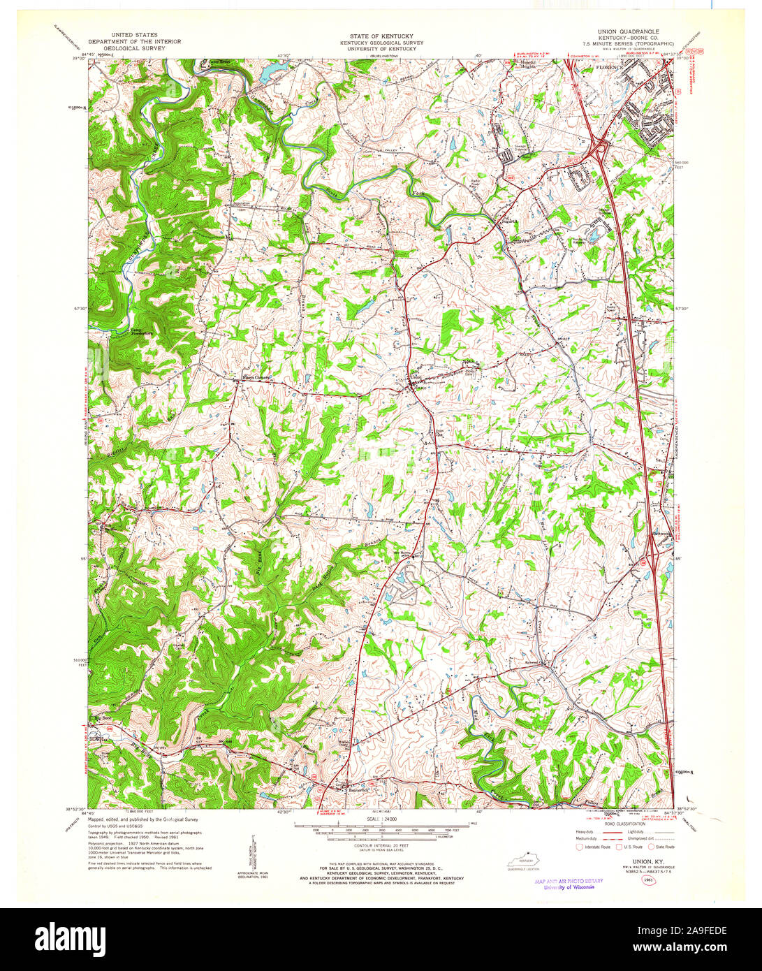 Union kentucky map hi-res stock photography and images - Alamy
