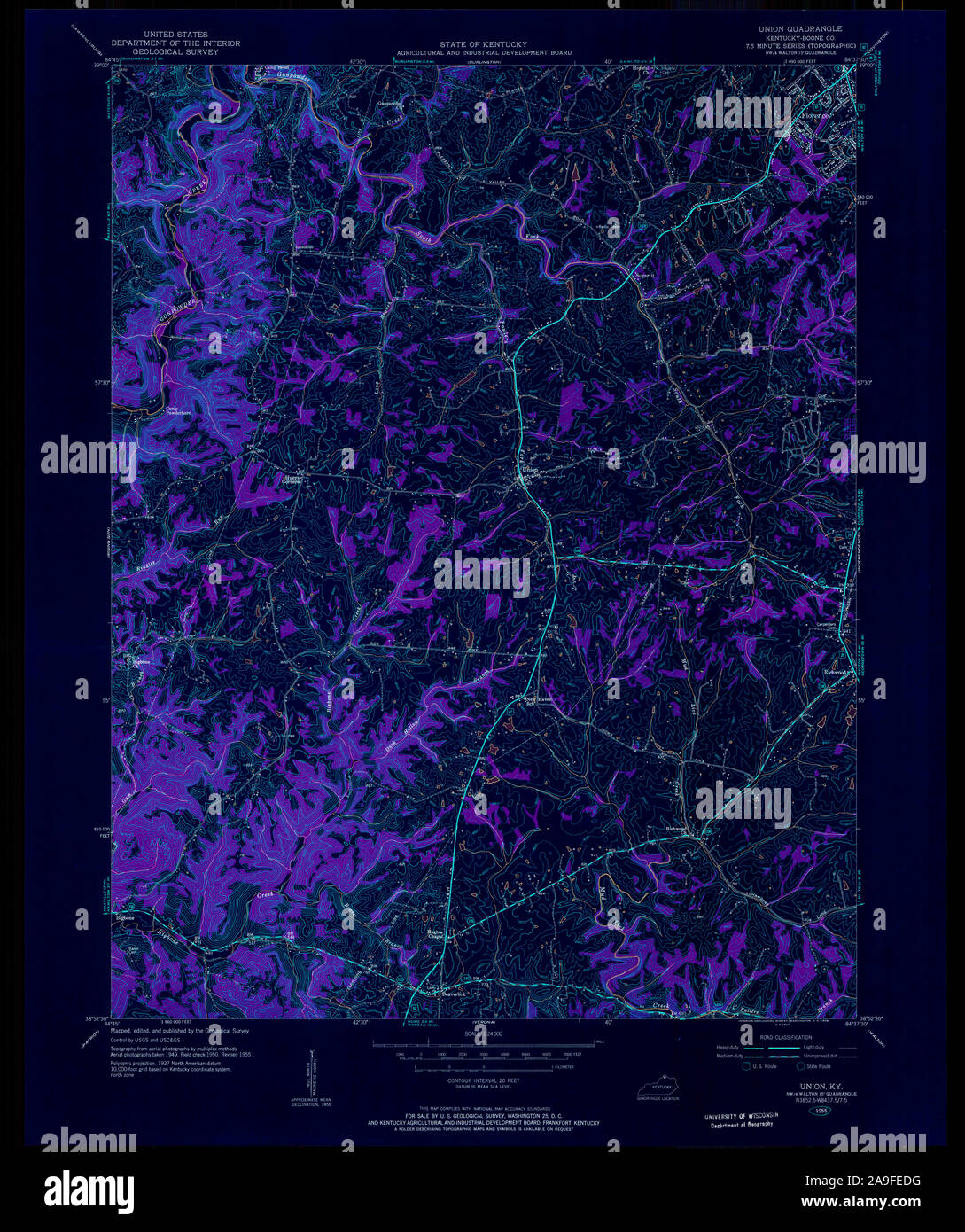 Union kentucky map hi-res stock photography and images - Alamy